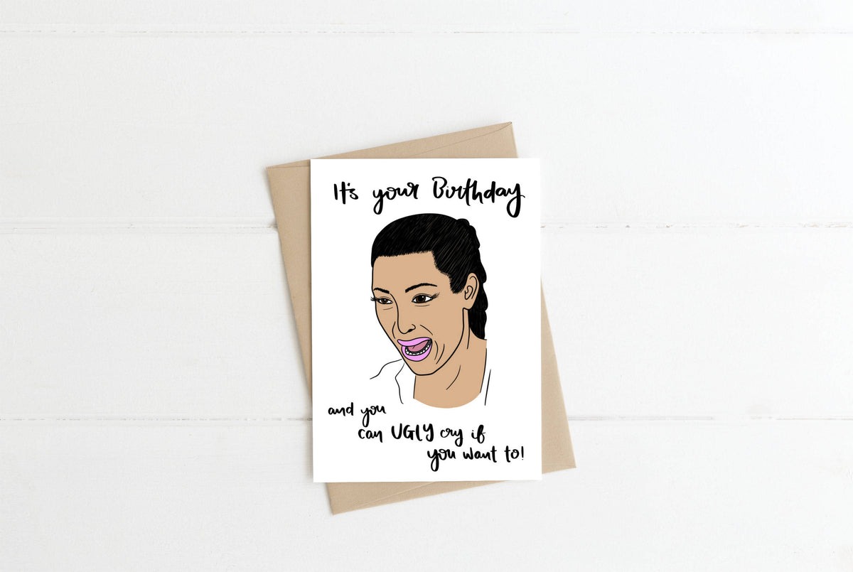 Kim Kardashian Greeting Card – K-Rae Designs